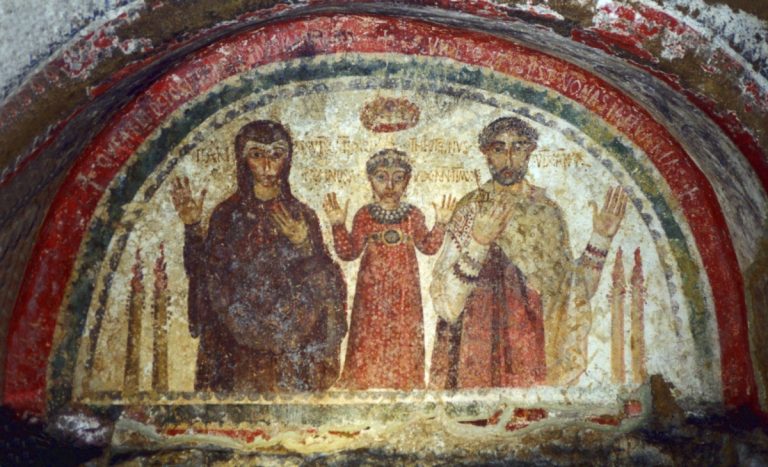 Women from early Christian frescos – jewelry on paintings – Colors and ...