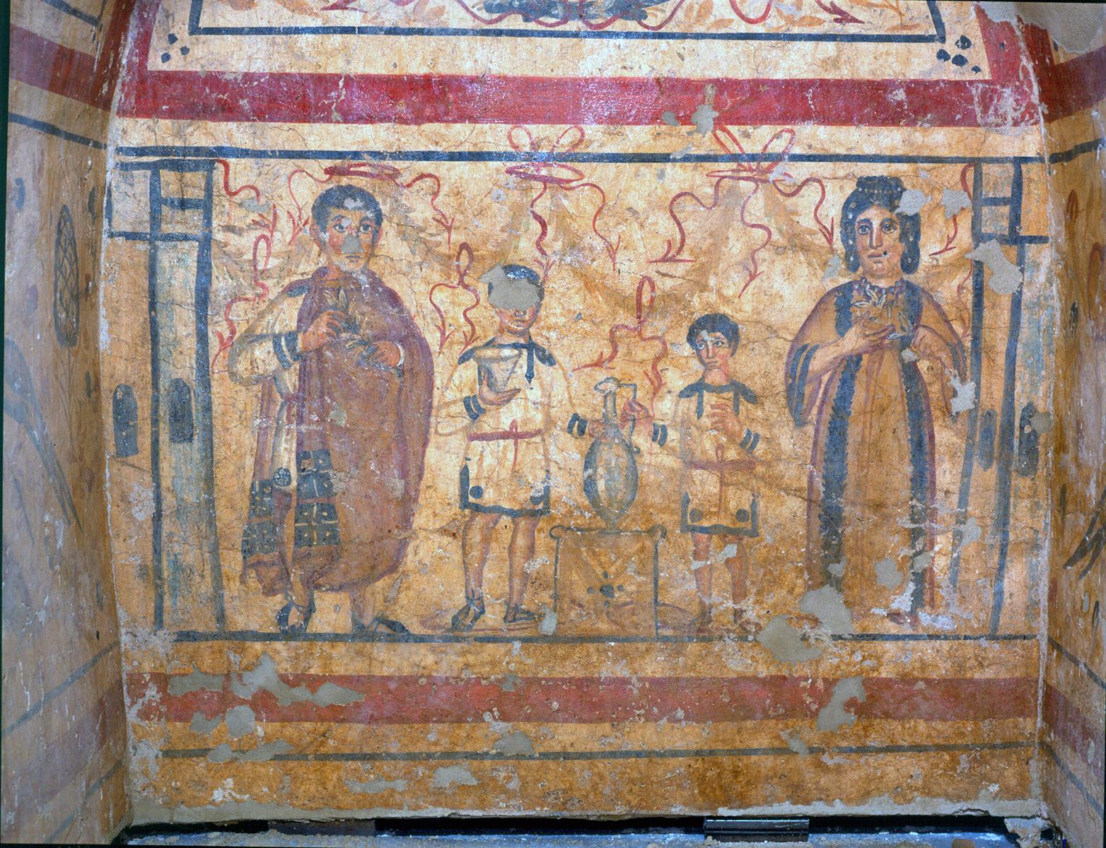 Women from early Christian frescos – jewelry on paintings – Colors and ...