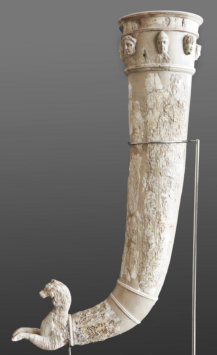 Parthian ivory rhytons from Old Nisa, 3rd – 2nd C BCE – Colors and Stones