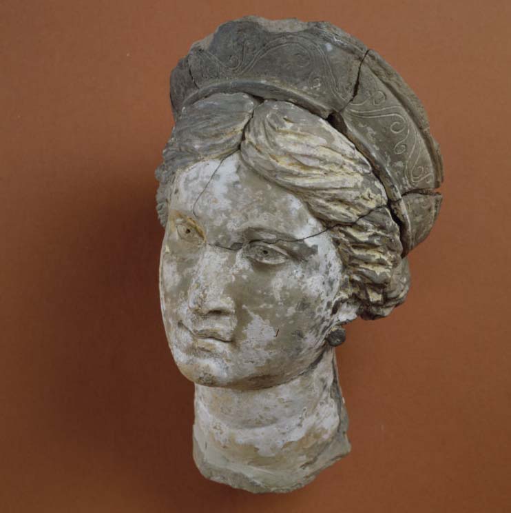 Portrait of a woman, Hellenistic Corinth. Stephane diadem with a ...
